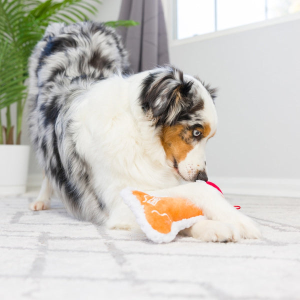 Gingerbread Bone - Plush Dog Toy - Huxley & Kent